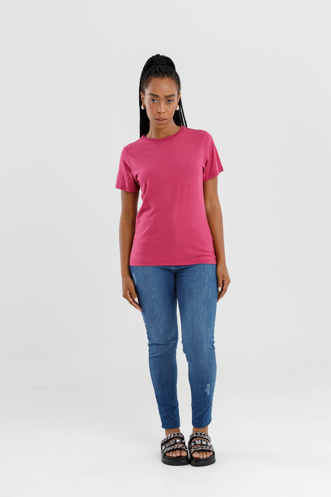 T-shirt Classic Reativo Rosa Magenta Lisa