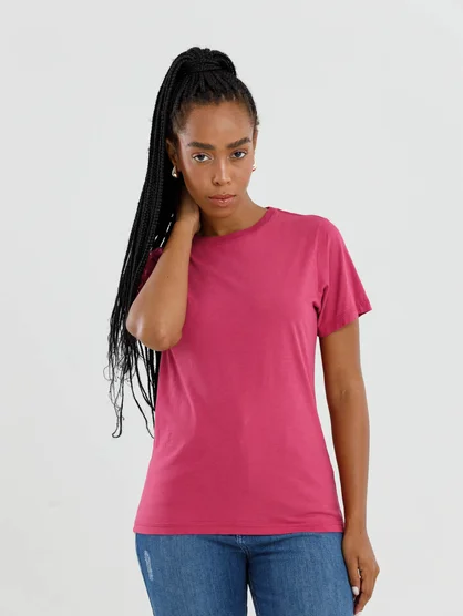 T-shirt Classic Reativo Rosa Magenta Lisa