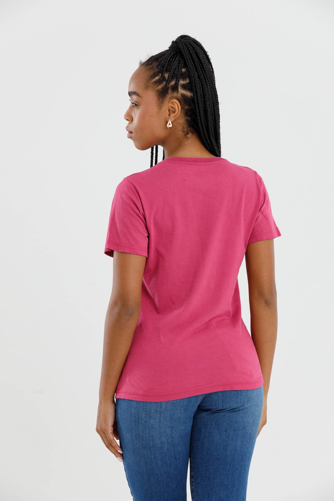 T-shirt Classic Reativo Rosa Magenta Lisa
